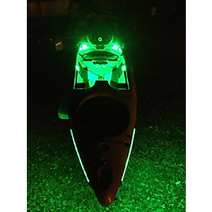Canoe Kayak Accessories Lighting Kayak Green Fishing LED Light Kit - Complete KIT with Power Source and Switch 9