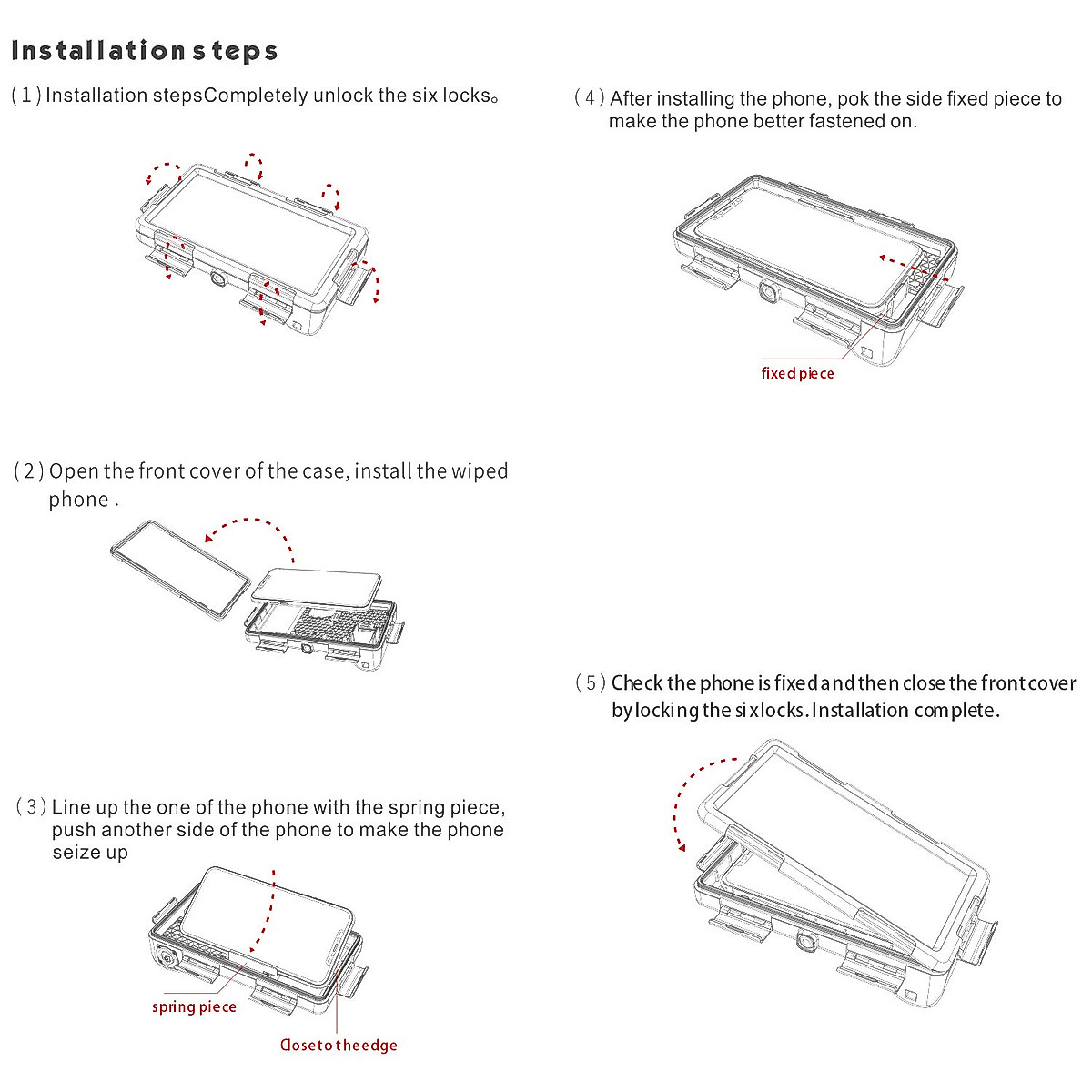 Willbox Professional [15m/50ft] Diving Surfing Swimming Snorkeling Photo Video Waterproof Protective Case Underwater Housing for Galaxy and iPhone Series Smartphones with Lanyard (Orange)
