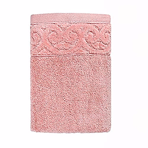 Jixiangdou Hand Towel ,Cotton Hand Towel Ultra Soft Large Absorbent Towel for Bathroom Home Hotel Spa, 13 x 30 Inch, 1Pack,Pink