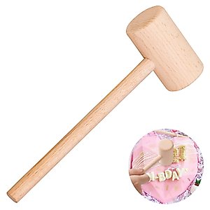 ZAUGONTW Wooden Crab Mallet for Chocolate, Mini Wooden Hammer Multi-Purpose for Kids Toys Crab Lobster Mallets，1Pcs