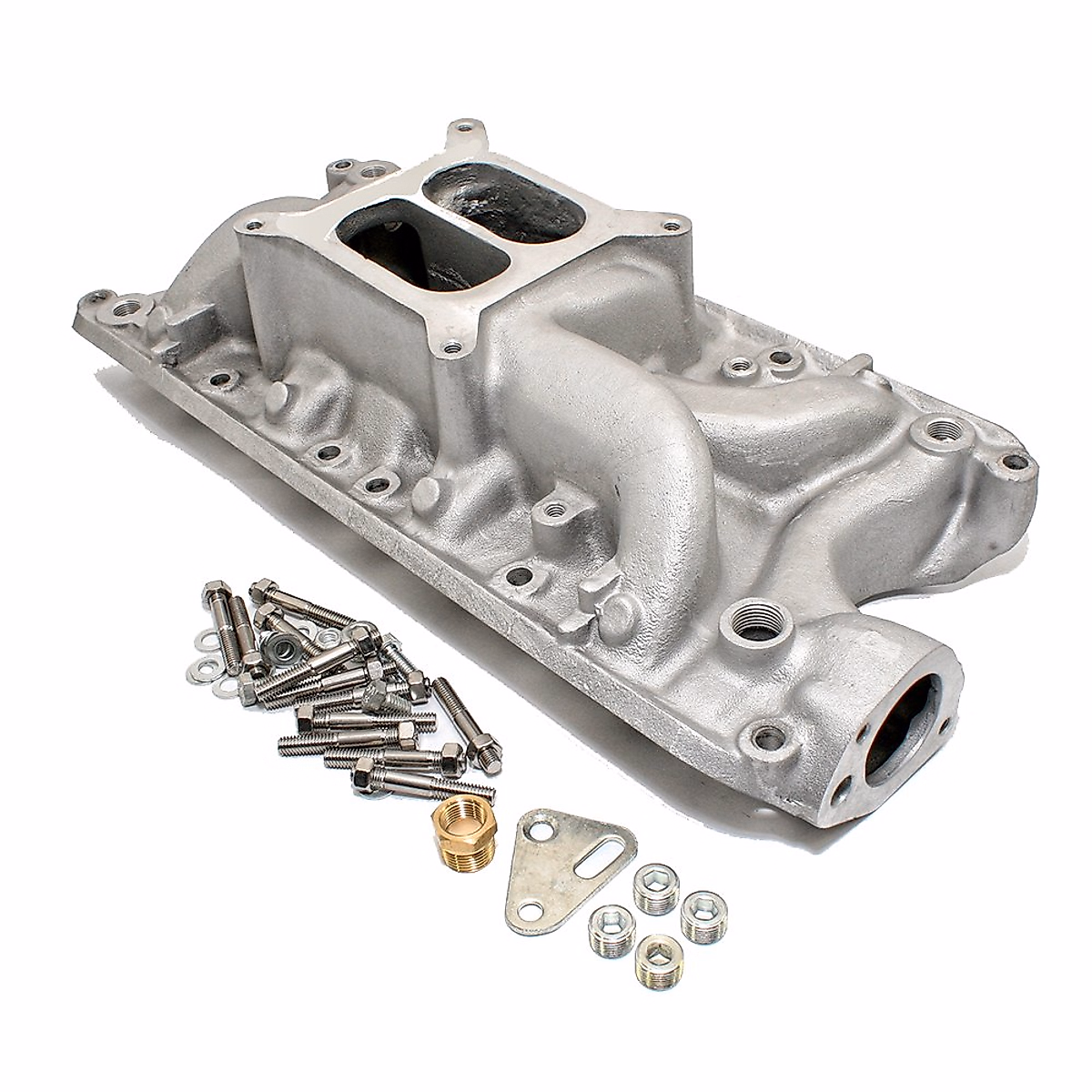 Assault Racing Products PC4001 for Small Block Ford Dual Plane Satin Aluminum Intake 1500-6500 RPM SBF 260 289 302