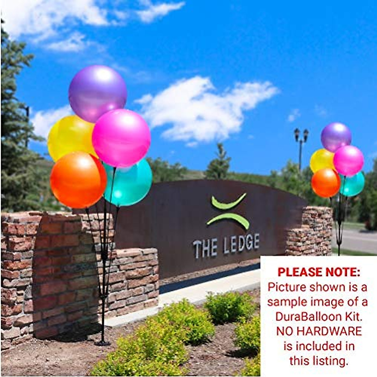 DuraBalloon Reusable Helium Free Replacement Balloons (5-Pack) - Weatherproof Plastic Outdoor Balloons NO HARDWARE INCLUDED