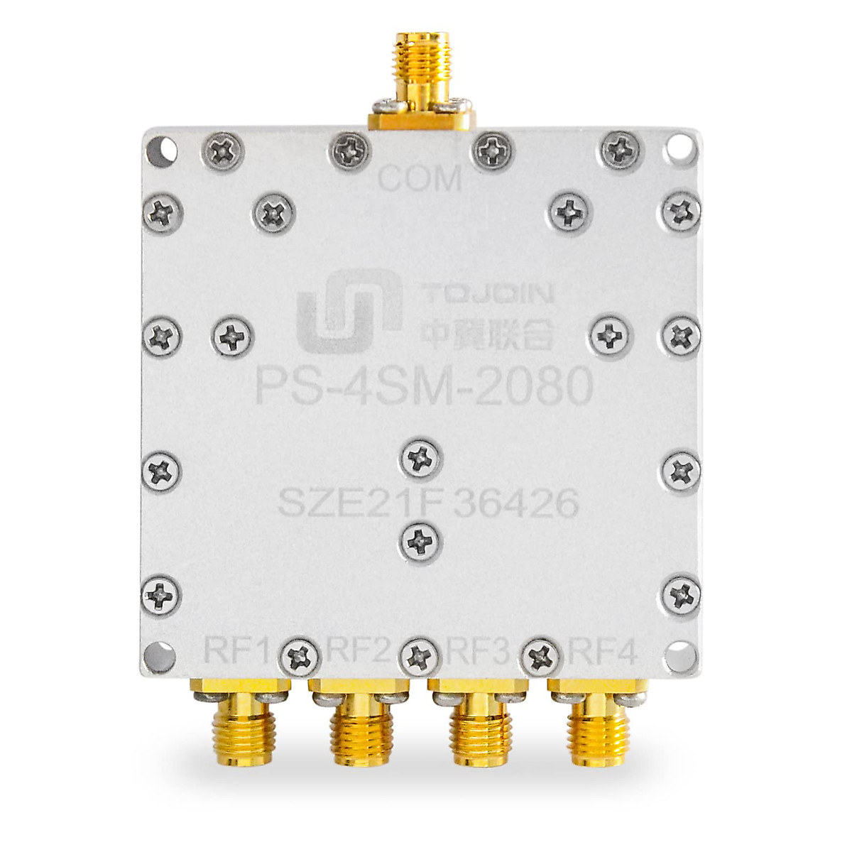 TOJOIN Passive Power Splitter 4 way for SMA Connectors, Coaxial Cable Splitter 2-8GHZ for RF/Microwave Measurements Accessories Splitter Coaxial, Antenna System Corrosion Resistant (PS-4SM-2080)
