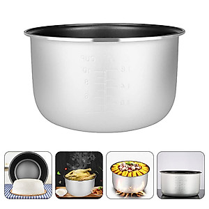 Rice Cooker Inner Pot Replacement Metal Cake Pan Cupcake Mold Pie Mold Baking Mold Kitchen Bakeware for Rice Cake Bread Muffin 3L