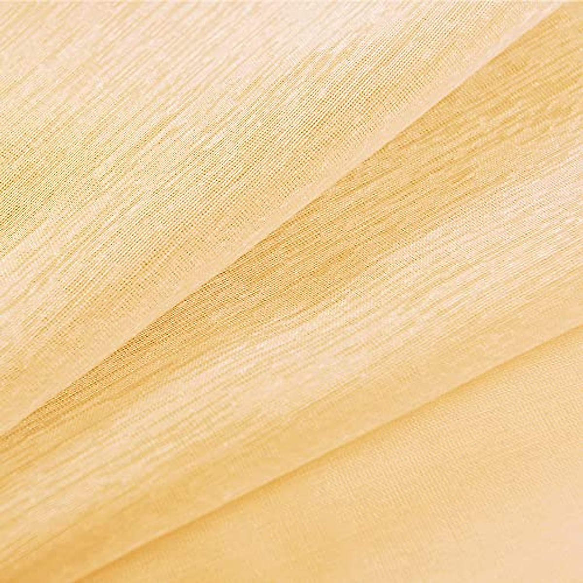 KOUFALL Yellow Sheer Curtains 84 Inches Long for Living Room Set 2 Grommet Faux Linen Soft Semi Transparent Voile Drape Window Sheer Curtains for Bedroom Boys 52x84 Length Solid Pair Bright Color