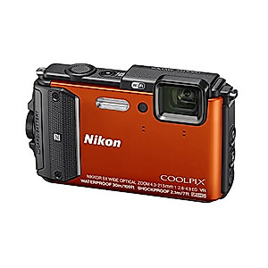 Nikon - Coolpix AW130 16.0-Megapixel Waterproof Digital Camera - Orange