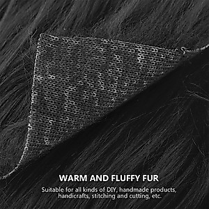 2 Pieces Faux Fur Square Furry Fur Fabric Cutting Faux Fur Fabric Shaggy Furry Fabric Fluffy Fabric Fur Chair Cover Patches Clothing Decoration Suitable for DIY Craft, 2 x 60 Inches (White)