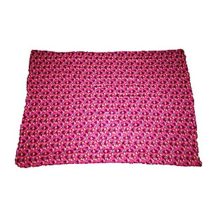 AES 50x60 Inch Polka Dots Minnie Mickey Mouse Pattern Pink Polar Fleece Throw Blanket