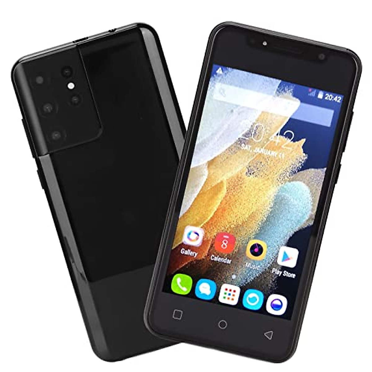 Cuifati S21 Ultra 5.3in Unlocked Cellphone FHD Band Screen 3G Mobile Phone, RAM 512MB ROM 4GB Dual SIM Smartphone, Support FACE ID, WiFi, BT, FM