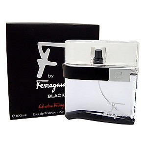 Salvatore Ferragamo Black For Men Eau De Toilette Natural Spray, 3.4 Fl Oz/100 ml