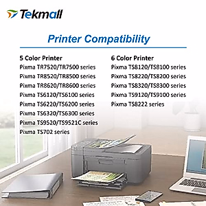 Tekmall Compatible C A K E Ink Cartridge PGI-280XXL CLI-281XXL 280 Ink 281, Work for Pixma TS6120 TS6220 TR7520 TR8520 TS9520 TS9521C TS8120 TS8220 TS9120 TS702 5 Pack