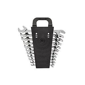 TEKTON Angle Head Open End Wrench Set with Holder, 11-Piece (3/8-1 in.) | WAE91102