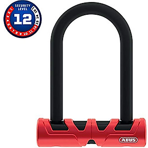 ABUS Ultimate 420 U-Lock + USH Bracket - Bike Lock with Round Shackle and Bracket - ABUS Security Level 12-140 mm Shackle Height, Black