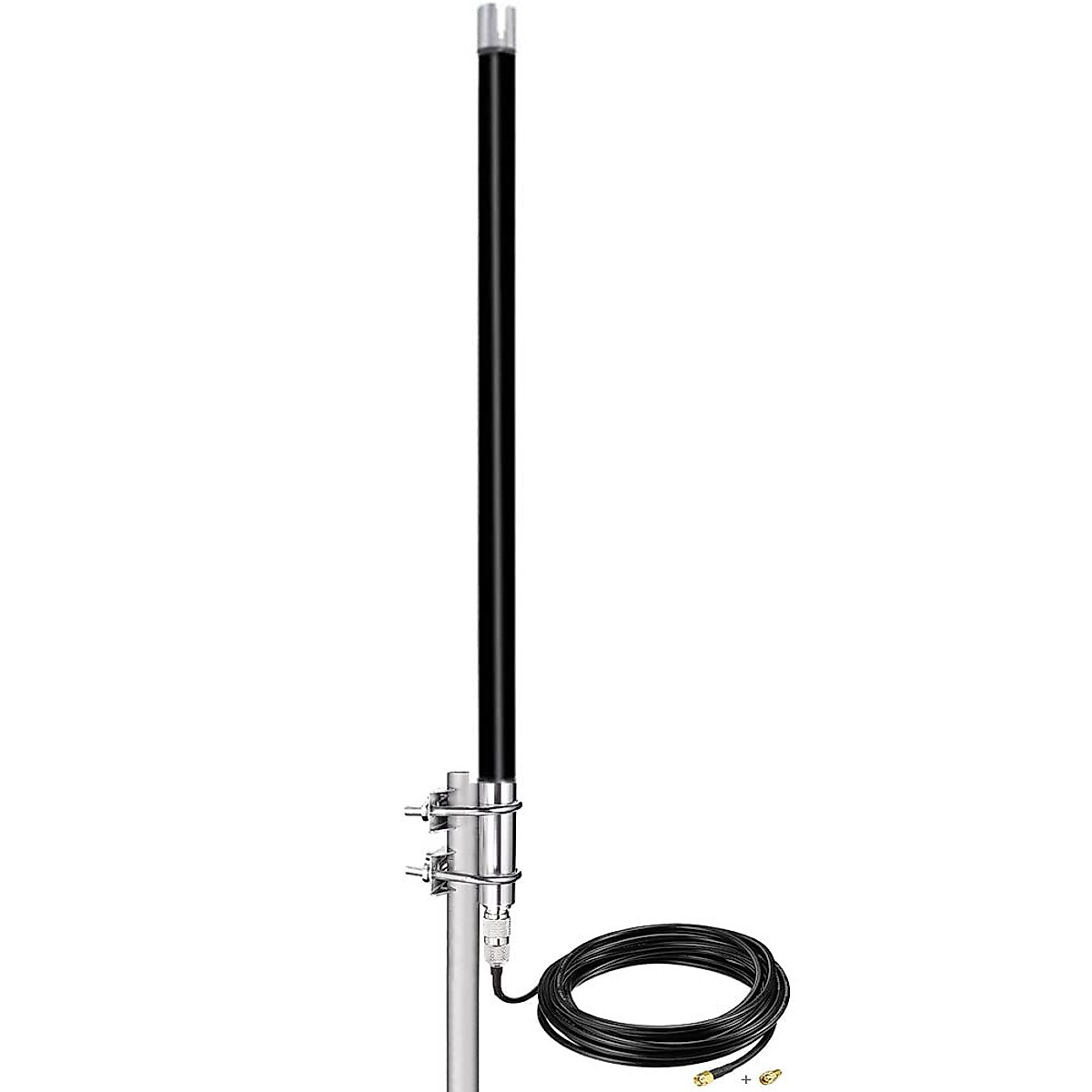10dBi Outdoor for LoRa Gateway 915MHz Antenna Omni Directional Fiberglass Antenna WiFi N Tyle Male Glass Mount Antennas for LoRa Helium HNT Mining (or Anything Else 900-950Mhz) Brackets Included