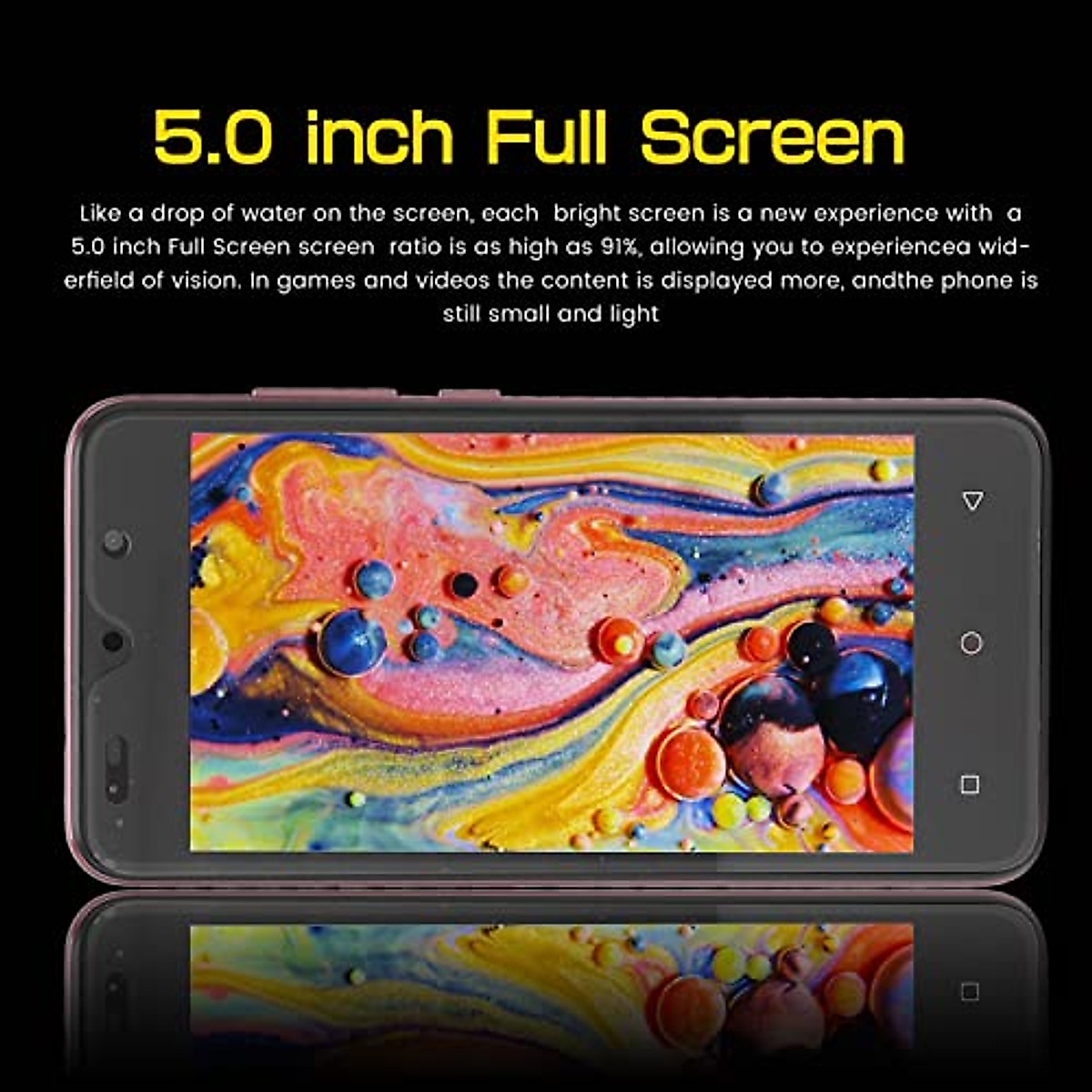 Dpofirs Unlocked Smartphone for Android 6, 5" FHD Screen, 2GB RAM 32GB ROM, 2200mAh Battery, GSM Unlocked Cell Phone, Facial Recognition, Dual SIM Slot Smartphone(Coffee Purple)