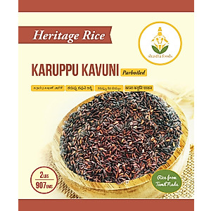 Shastha Herritage Rice - Karuppu Kavuni Each Pack 2 Lbs (Pack of 2) Total 4 Lbs