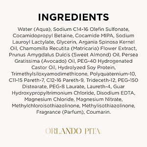 ORLANDO PITA Argan Oil Shampoo, 27 Fl Oz Salon Size- Premium Nourishing Hair Care for Men & Women - Professional Moisturizing, Anti Frizz, Hydrating Solution for Dry, Damaged Hair