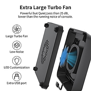 Cooling Fan for Xbox Series X Mviioe Cooling Stand with LED Indicator, Extra Big Turbo Fan, USB 2.0 Ports For Gaming Console (Only Compatible with Xbox Series x)