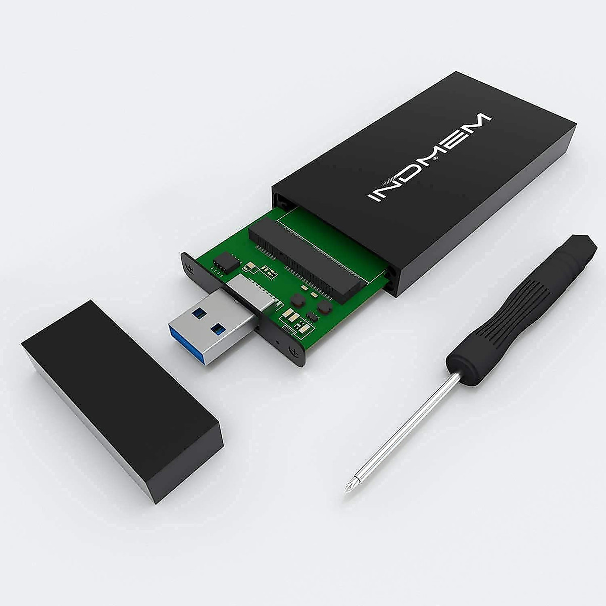 INDMEM mSATA to USB 3.0 Enclosure with 512GB mSATA SSD