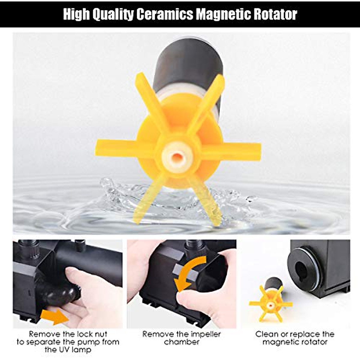 Goplus 4 in 1 Submersible Pond Filter Pump, 660 GPH Fountain Pump w/ 9-Watt Sterilizer, UV Light & 3 Nozzles, All-in-One Water Pond Cleaning System Outdoor for Aquariums Fish Tank (Black)