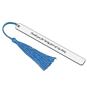 Thank You Gift for Women Men Bookmark with Tassel for Book Lover Teacher Coworker Coach Mentor Leader Boss Appreciation Christmas Day Gift for Male Female Friends Kids Teen Girls Wedding Return Favors