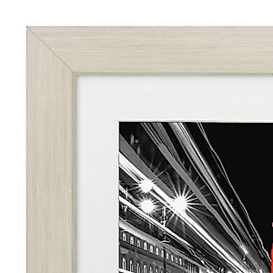 Americanflat 11x14 Picture Frame with Shatter-Resistant Glass - Use as 8x10 Frame with Mat or 11x14 Frame Without Mat - Signature Collection - Photo Frame for Wall Display - Light Wood