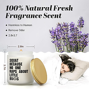 Motivational Fitness Gift for Gym Enthusiast - Inspirational Gifts for Workout Exercise Sports Lover, Encouragement Presents for Friend Women Men Her, Funny Lavender Candle for Christmas Birthday