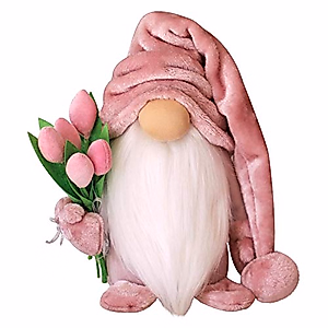Mother's Day Gnome Faceless Doll Gifts Bedroom Living Room Desktop Decoration Kitchen Decor. Swedish Gnome Plush Decorations Elf Standing Post Home Decor for Mom (Pink 1PC)