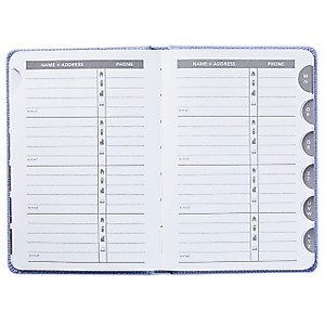 Hallmark Hardcover Address Book (Blue Chambray)
