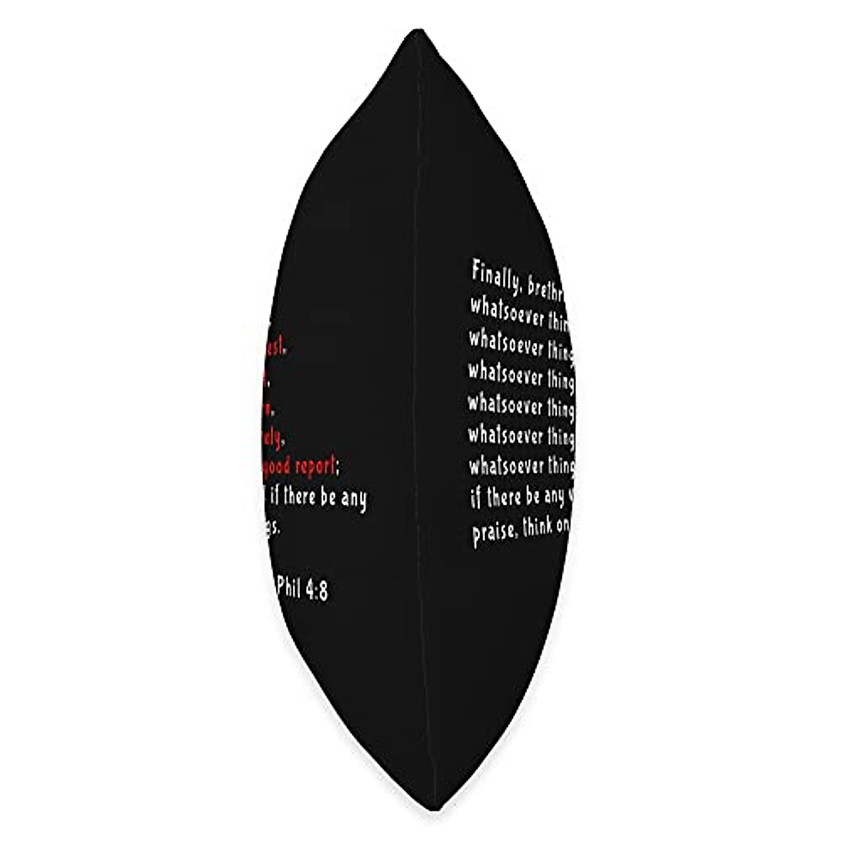 TJ Scripture Tees Philippians 4 8 Think on These Things Bible Verse Throw Pillow, 18x18, Multicolor