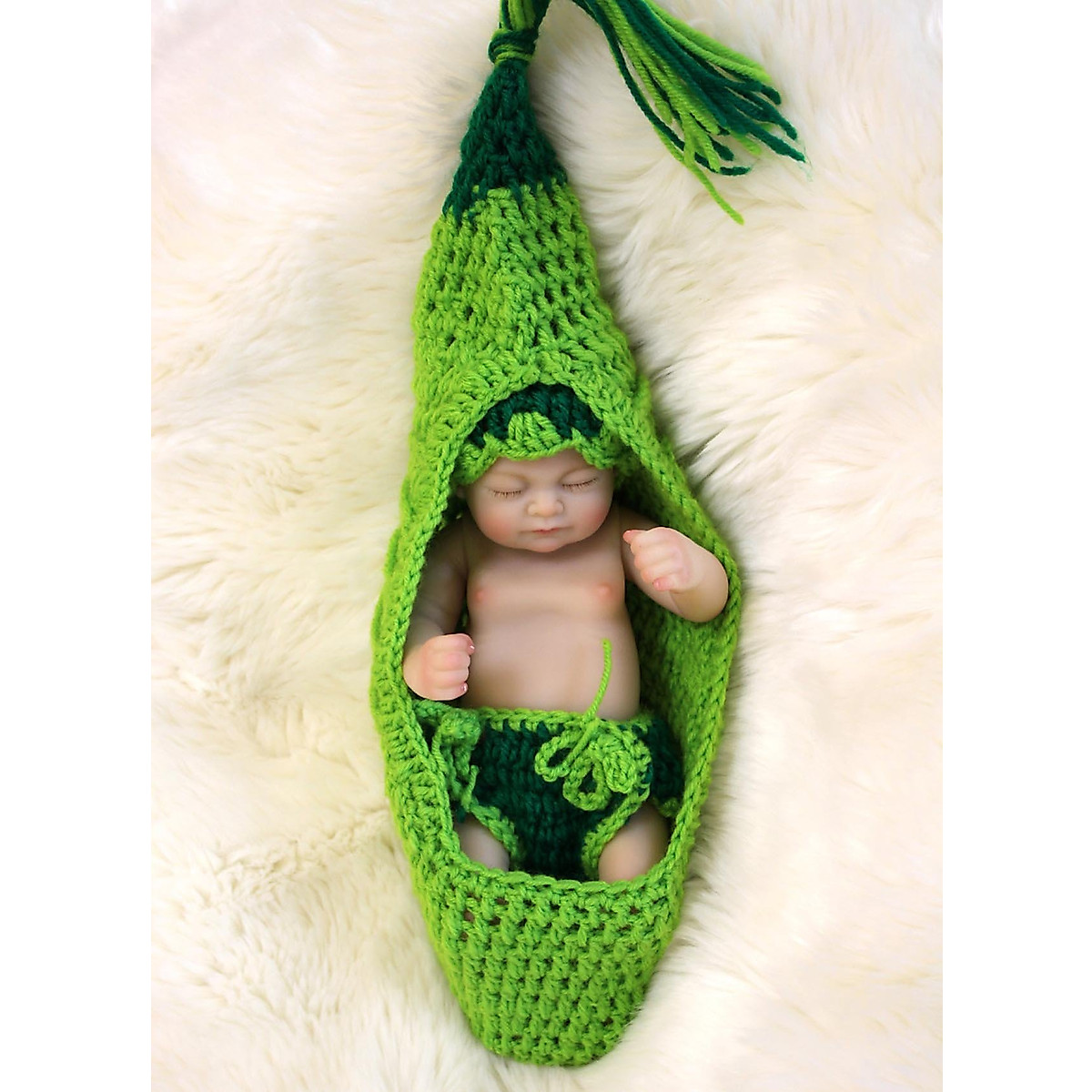 Wamdoll Miniature 10" Alive Beautiful Dreamer Newborn Baby Dolls Silicone Vinyl Full Body Washable for Girl