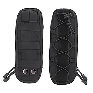 Gaeirt Army Knife Cover Bag, Practical Nylon Knife Cover Bag Lightweight Portable Protective for Camping for Fishing(Black Large)