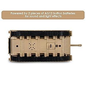 DS. DISTINCTIVE STYLE 1/48 Scale Metal Tank Model M1A2 Abrams Main Battle Tank Toy Plastic Model with Sound and Light