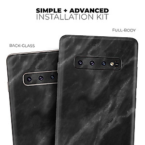 DesignSkinz Black Marble Surface Protective Vinyl Decal Wrap Skin Cover Compatible with The Samsung Galaxy S20 (Screen Trim & Back Glass Skin)