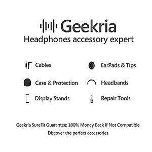 Geekria Audio Cable with Mic Compatible with Bose 700, NC700, 700 ANC Cable, 2.5mm Aux Replacement Stereo Cord with Inline Microphone and Volume Control (4 ft/1.2 m)