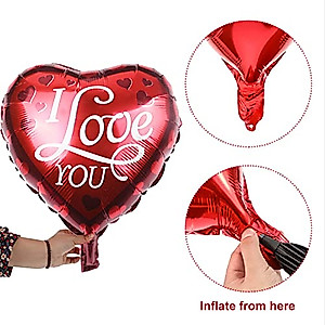 Happy Valentines Day Balloons Party Decorations Supplies - I Love You Kiss Me You are Loved Valentines Balloons Romantic Decorations