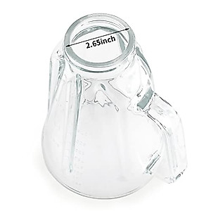 Veterger Replacement parts Glass Jar with lid, Compatible with Hamilton Beach Blenders (5cups)
