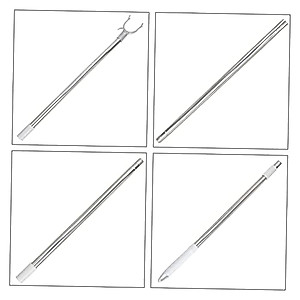 Cabilock 3pcs Clothing Shelf Cm Rod Utility Steel Outdoor Reacher Curtain Reach Retractable Hanger Pole Clo Stainless Adjustable Clothes Telescopic Wardrobe Poles Reaching with Long