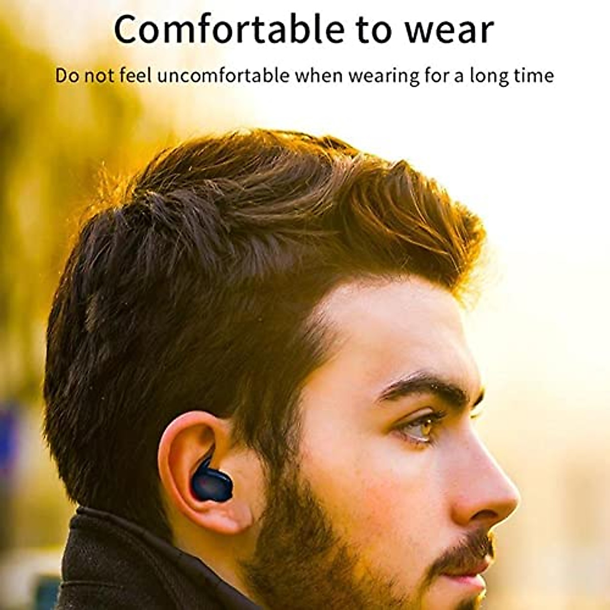 CZQIKEDA Wireless Ear Clip Bone Conduction Headphones,Ear-Clip Bone Conduction Headphones Bluetooth 5.0,IPX5 Waterproof Mini Sport Running Earring Earphone