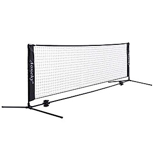 Aoneky Mini Portable Tennis Net for Driveway - Kids Soccer Tennis Net for Backyard or Beach - Family Pickleball Tennis Game Toy for Boys Children Aged 6+ Years Old (10 Feet)