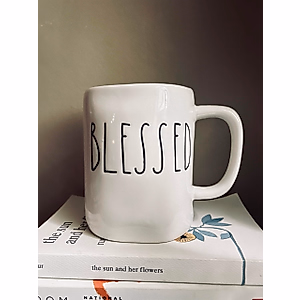Rae Dunn By Magenta Ceramic Mug for Coffee Tea Latte | BLESSED