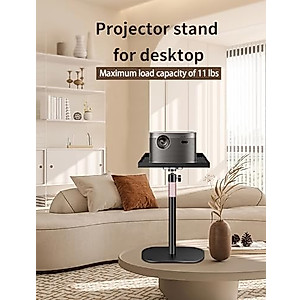 M MIMMU Desktop Projector Stand - Use on Table in Bedroom Living Room Office - Adjustable Height 11.6" to 17.3"