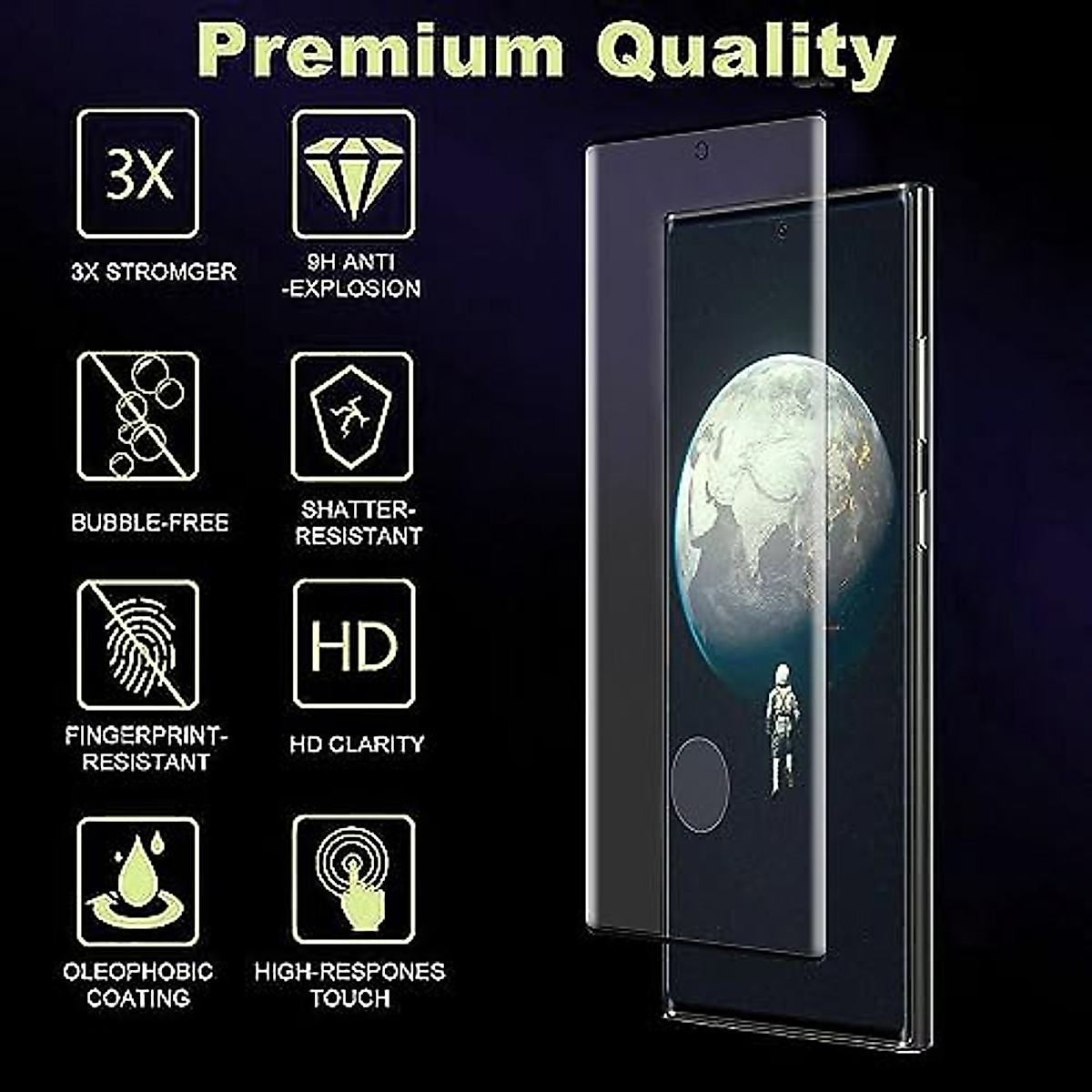 [2+2 Pack] Galaxy S23 Ultra Screen Protector, 2 Pack Tempered Glass Screen Protector +2 Pack Tempered Glass Camera Lens Protector,3D Curved,9H Tempered Glass, Ultrasonic Fingerprint Support, HD Clear Scratch Resistant for Samsung Galaxy S23 Ultra 5G Glass