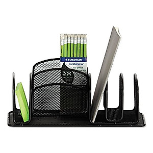 Safco 3251Bl Deluxe Organizer Six Compartments Steel 12 1/2 X 5 1/4 X 5 1/4