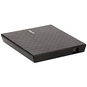 ASUS ASUS LITE Portable USB 2.0 Slim 8X DVD/ Burner +/- Rewriter External Drive, Compatible with both Mac & Windows, Black (SDRW-08D2S-U/BLK/G/AS)