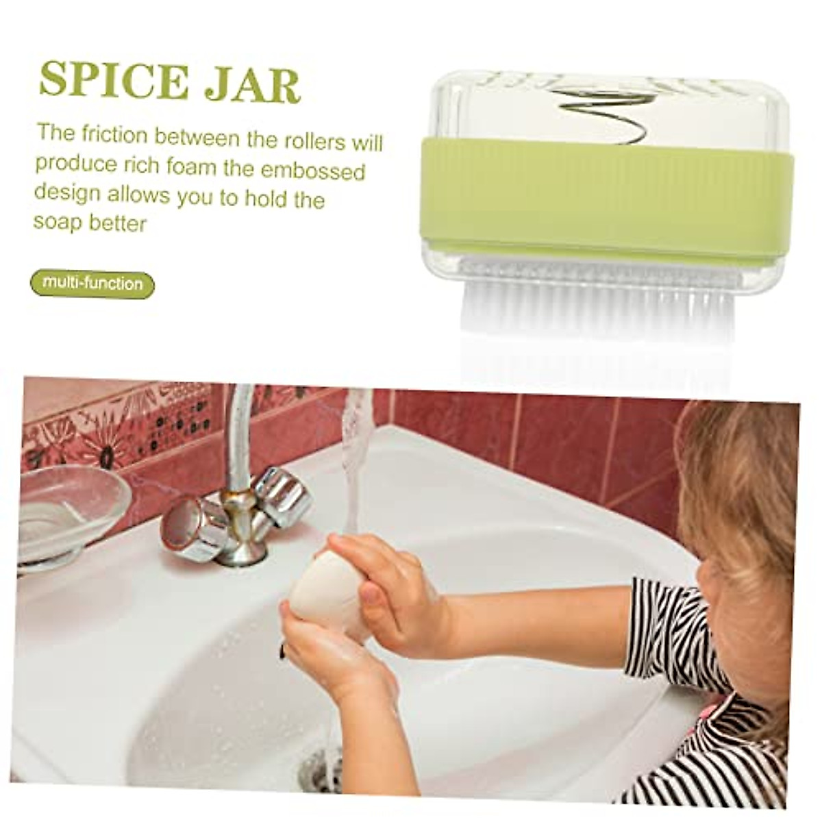 Alipis 4pcs Box Soap Foaming Box Foaming Soap Holder Soap Dispenser Bar Soap Roller Soap Dish Foaming Holder Soap Holder with Brush Soap Drainer Travel Soap Dish Holder The Bubble