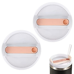2pcs Tumbler Replacement Lids for Stanley Tumblers, No Leakage Tumbler Cup Lids Accessories for Stanley Quencher H2.0 40oz with Handle, Also for Adventure Quencher Travel Tumbler 40oz