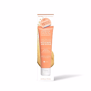 Urban Skin Rx® 2-in-1 Pumpkin Detox Mask | Pore Purifying Mask & Scrub, Self-Warming Formula Detoxifies & Exfoliates to Deep Clean & Rejuvenate Skin, Formulated with Kaolin and Jojoba Beads, 2.5 oz