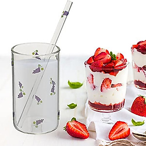 UPKOCH 2 Sets strawberry glass beer glasses glass cup with straw clear straw glasses clear beer can glass clear juice glasses clear water bottles cute cup aesthetic High borosilicate