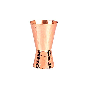 OMG Deals Handcrafted 100% Pure Copper Bar Cocktail/Wine Glasses/Shot Glasses Capacity - 2 Ounce. (Hammered Shot Glasses, 10)